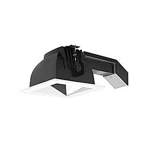 RAB Lighting RDLED6S26E-50YN-S-W White Trim Ring Specular Silver 6'' Square Trim Cone 26W 3500 K Warm Dimmable ELV 50 Degree Square Remodeler LED Downlights Module