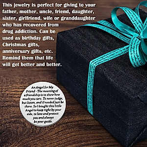 TIIMG Guardian Angel Coin Angle Gifts Protection Gift Inspirational Gift for Best Friend (An Angel for My Friend)