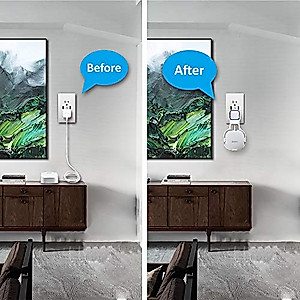 STANSTAR Wall Mount for Eero 6 Dual-Band Mesh Wi-Fi 6 Router, Sturdy Outlet Brackets Holder, Space Saving, Cord Management for Eero 6 Router Without Messy Wires and Screws (3Pack)