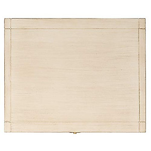 Safavieh Home Collection Yudi Antique White and Gold 1-Drawer Nightstand