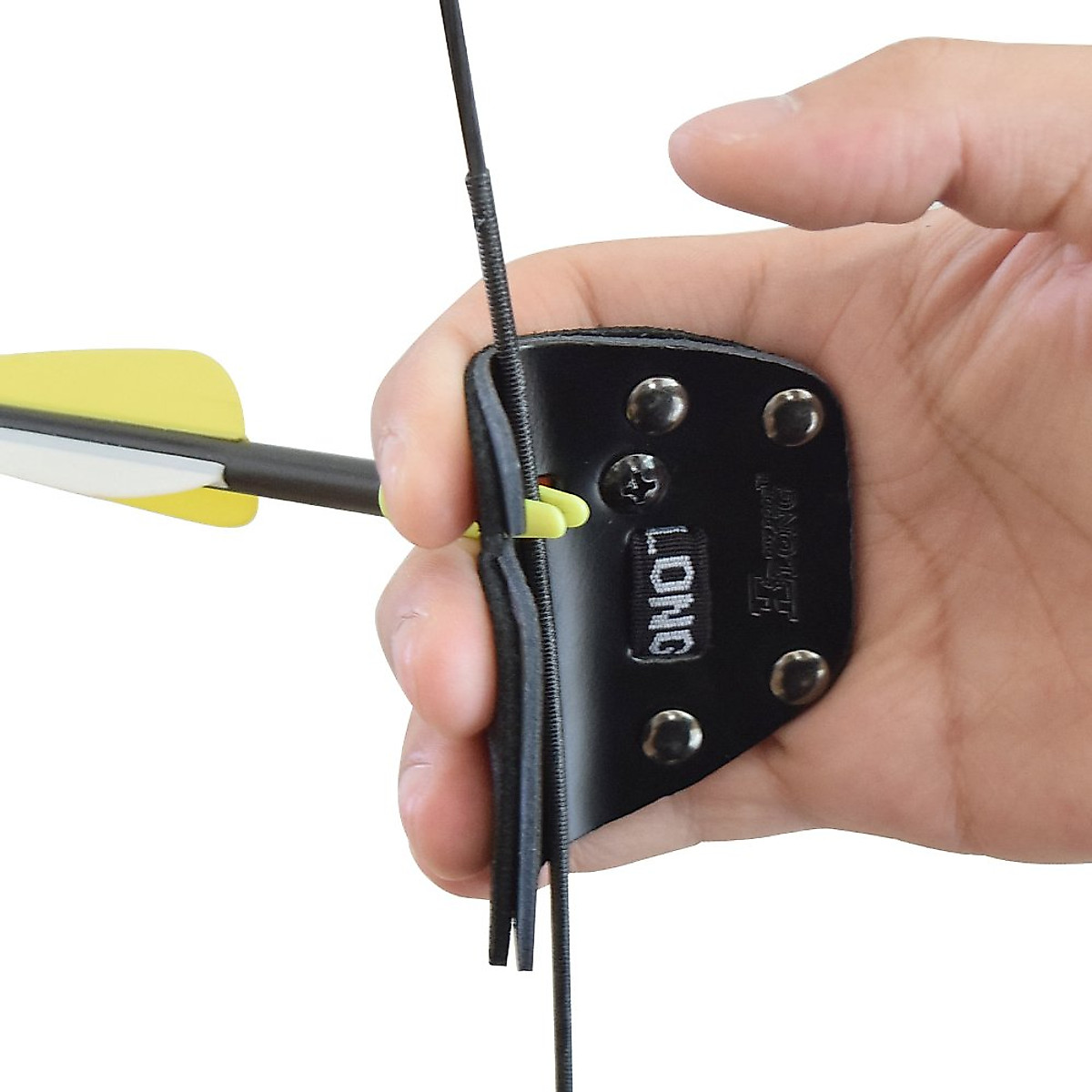 Archery Finger Tab Shooting Tabs Finger Saver Protect Guard Cow Leather for Recurve Bow Right Handed