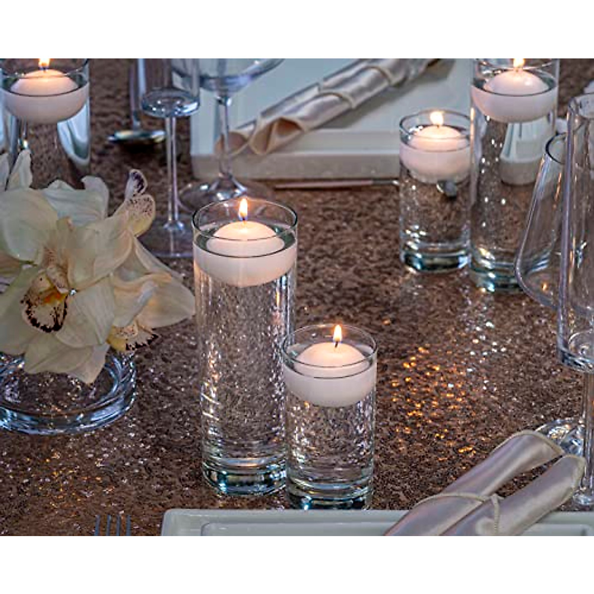 Bolsius Unscented Floating Candles – Set of 20 White Floating Candles – Cute and Elegant Burning Candles – Candles with Nice and Smooth Flame – Party Accessories (Two Pack)