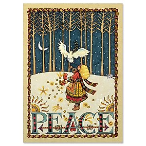 Current Peace Dove Christmas Greeting Cards Set © Mary Engelbreit - Set of 18 Large 5 x 7-Inch Folded Cards, Themed Religious Holiday Card Value Pack, Envelopes Included