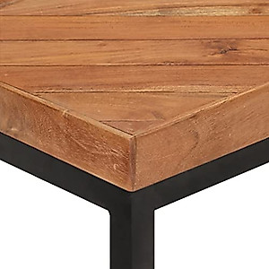 YPWRENH Rectangular Wooden End Table Dining Table 47.2"x23.6"x29.9" Solid Acacia and Mango Wood for Dining Room, Kitchen or Living Room