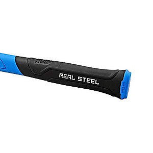 REAL STEEL 32 Oz Ball Peen Hammer with Non-Slip Cushion Grip Jacketed Graphite Forged 2 LB Ball Pein Hammer 0506