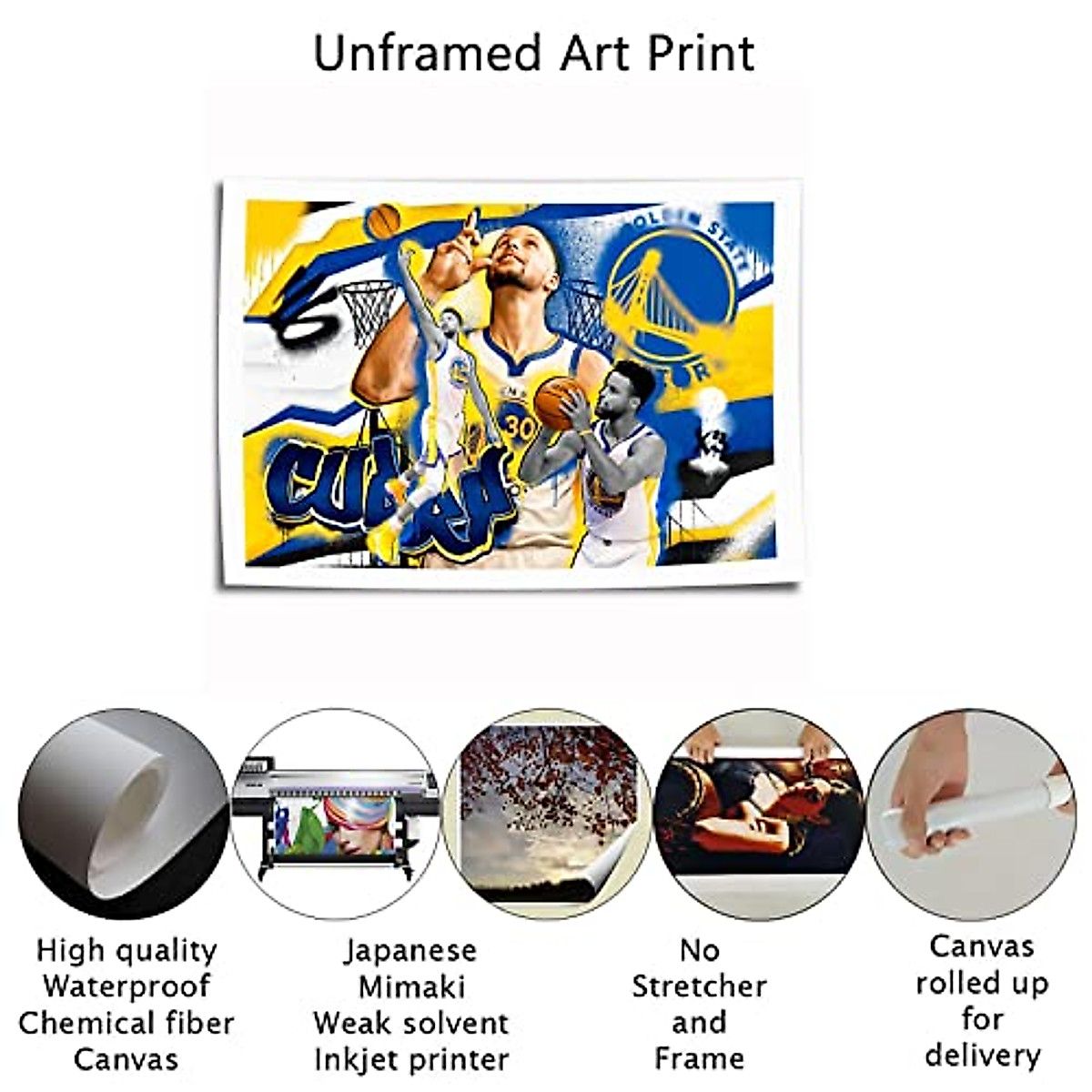 Stephen Curry Poster Basketball Posters 2022 Super Star Poster Canvas Wall Art Decoration for Living Room NOUCAN (16x24 No Framed,A)