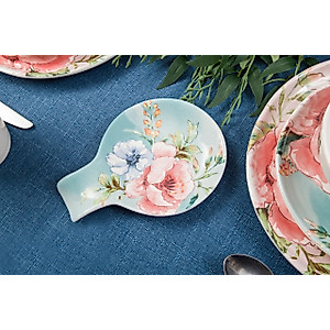 Bico Margret's Garden Ceramic Spoon Rest, House Warming Gift, Dishwasher Safe