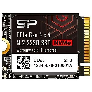 Silicon Power 2TB UD90 2230 NVMe 4.0 Gen4 PCIe M.2 SSD R/W up to 5,000/3,200MB/s Solid State Drive Compatible with Steam Deck (SU02KGBP44UD9007MM)