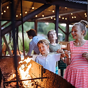 Zulay Sturdy Marshmallow Sticks for Fire Pit Extra Long - Great Smores Sticks Smores Kit for Fire Pit - Marshmallow Roasting Skewers - Hot Dog Fork Bonfire Glamping Camping Accessory 32" 5 Pack Bundle