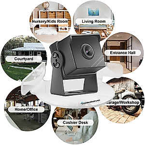 Acrylic Mini Circular Corner Shelf Mount for Security Cameras, Baby Monitors, Speakers, Plants & More, Universal Cam Holder, Easy to Install, Screwless with Damage-Free Replacement Strips (Clear)