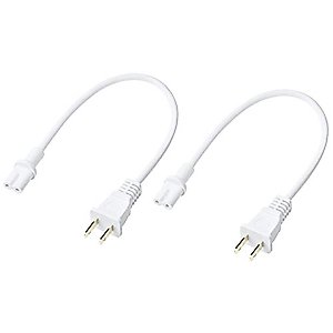 Vebner 12-inch Power Cord Compatible with Sonos Five, Sonos Play 5, Sonos Beam, Sonos Arc, Sonos Amp, Sonos Playbase, Sonos Sub Gen 3 and Sonos Sub Mini - 2-Pack (White)