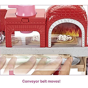 Barbie Pizza Chef Doll & Playset, Toy Oven & Counter with Sliding Conveyer Belt, Molds, 3 Dough Colors & Accessories (Amazon Exclusive)