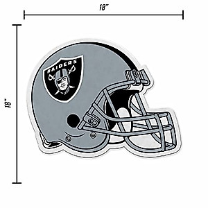 Rico Industries NFL Football Las Vegas Raiders Helmet Shape Cut Pennant - Home and Living Room Décor - Soft Felt EZ to Hang