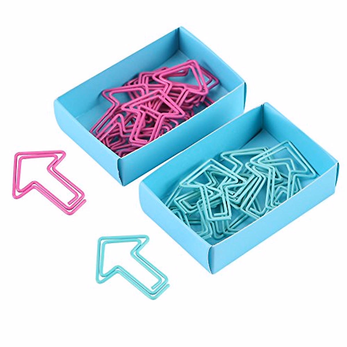 12PcsShape Paper Clips Metal Funny Document Clips for School Office Bookmark Marking Organizing Stationery Supplies(Light Blue)