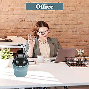 UOIXPUHUO Mini Trash Can with Flip Lid, Cute Desktop Garbage Can with 100 Trash Bags, Tiny Wastebasket Trash Can for Car, Home, Office, Kitchen, Tabletop, Bedroom, Bathroom (Blue)