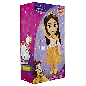 Disney Princess Belle Doll Sing & Shimmer Toddler Doll, Sings Something There [Amazon Exclusive]