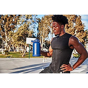 Takeya Actives Insulated Stainless Steel Water Bottle with Spout Lid, 64 Ounce, Midnight Blue