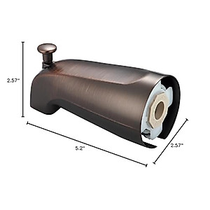 Olympia Faucets OP-640018-ORB Combo Diverter Tub Spout, Oil Rubbed Bronze Finish