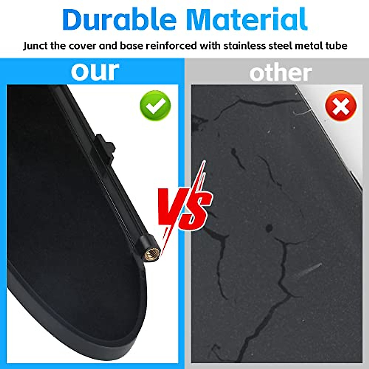 2Pcs Sun Visor Mirror Covers Compatible with Porsche 996/997-911 986/987 Boxster Cayman 1996-2010 Accessories, Driver and Passenger Side Visor Lid Vanity Mirror Covers with Installation Tool