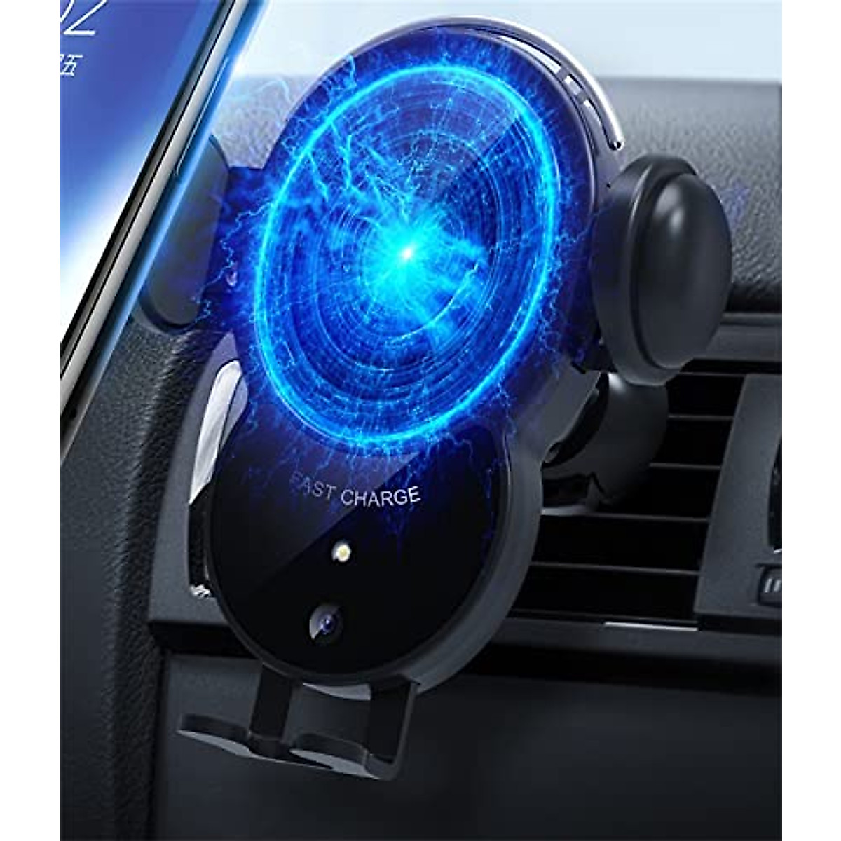 #8gf231 Wireless Car Charger Mount-Triangle Linkage Automatic Clamping Qi Fast Charging