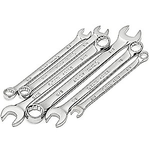 SATA 6-Piece Full-Polish SAE Combination Wrench Set with Offset Box Ends and an Easy-to-Carry Wrench Rack - ST09017SJ
