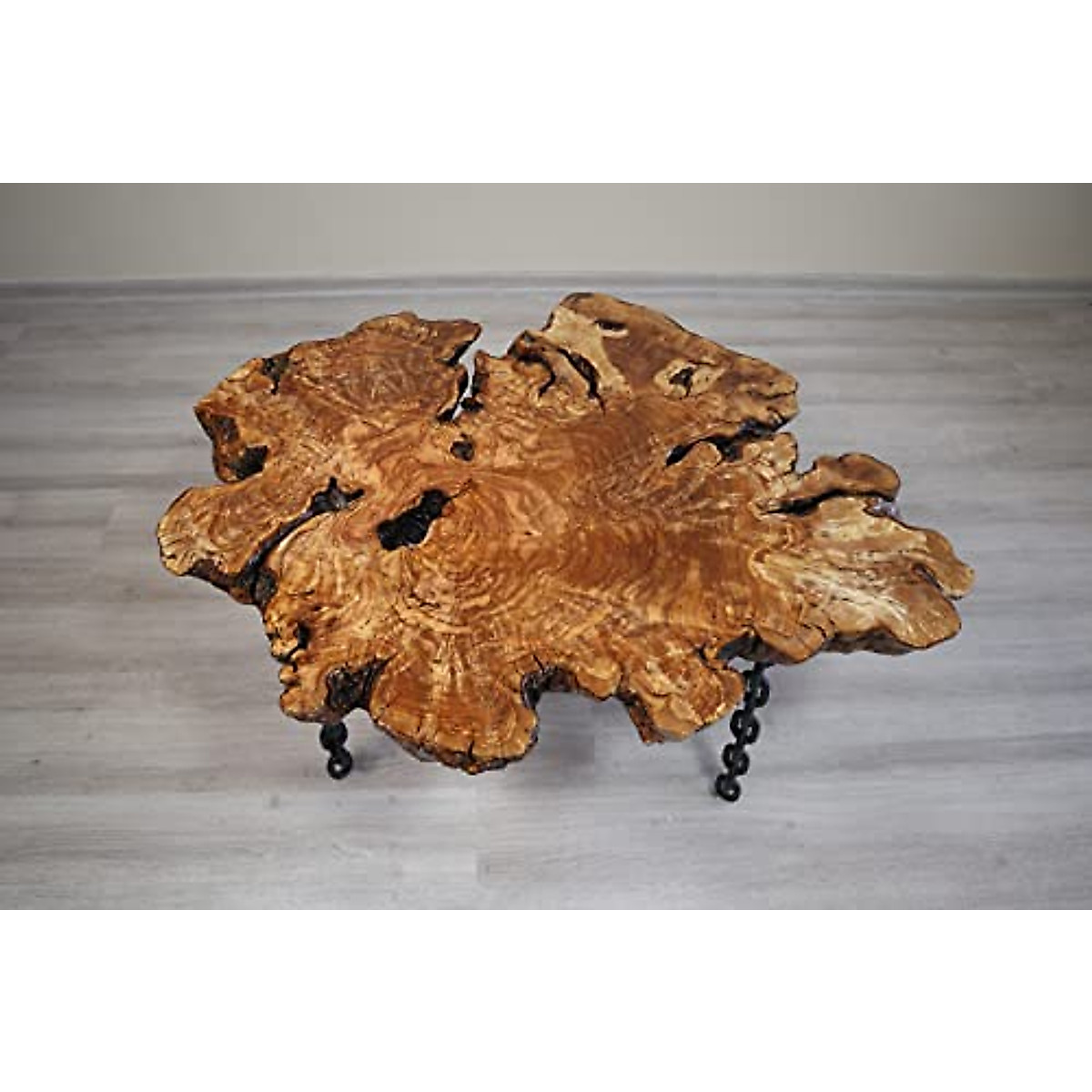 Live Edge Olive Tree Root Amazing Naturally Form Wood Slab, Big Coffee Table 81 X 64 cm (Handmade)