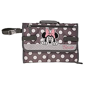 Disney Baby Portable Changing Pad, Diaper Bag Travel Mat Station, Wipes Case Included, Minnie Mouse Polka Dot Print