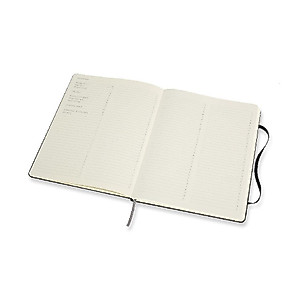 Moleskine PRO Notebook, Hard Cover, XL (7.5" x 9.5") Professional Project Planning, Black, 192 Pages