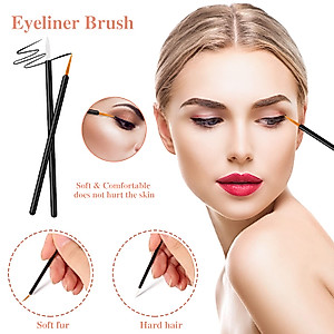 270 PCS Disposable Makeup Applicators Tools Kit, Makeup Artist Must Haves 70 Disposable Eyeliner Brushes 100 Mascara Wands 100 Lipstick Applicators for Christmas Gifts Mother's Day Gifts