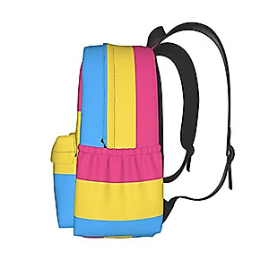DGHREAW Pansexual Pride Flag Backpack for Men Women Girls Boys School Bag Travel Bag Lightweight Laptop Backpack with Pocket