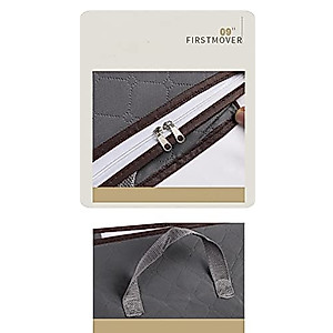 RIIOO Storage Container/Quilt Storage Bag/Large, Medium and Extra Large 3 Sets, Suitable for Storing Room Clothes and Quilts (Gray)