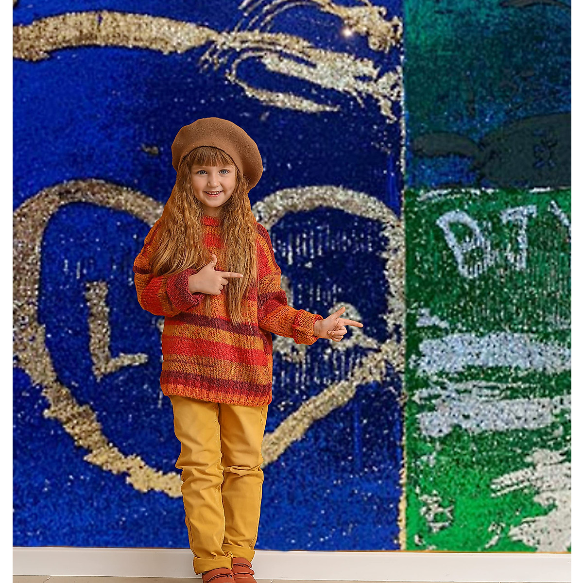 Sensory Wall Sequin Flip Fabric for Kids,0.2" Large Sequins Sensory Graffiti Fabric for Toddlers,Tactile Stimulation,Reversible Glitter Fabric (1 yd, Sapphire Blue + Silver)