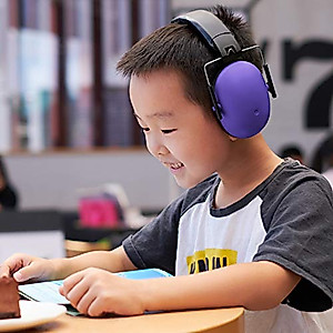 Amazon Basics Kids Ear-Protection Safety Noise Earmuffs, Purple