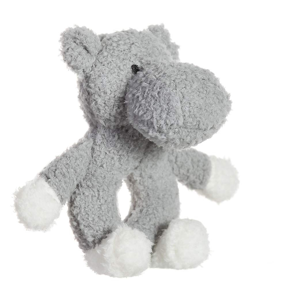 Apricot Lamb Baby Hippo Soft Rattle Toy, Plush Stuffed Animal for Newborn Soft Hand Grip Shaker Over 0 Months (Hippo, 6 Inches)