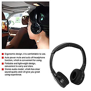 Wireless Car Headphones, 2 Channel IR Wireless Headphones for Kids, in Car Wireless DVD Headphones