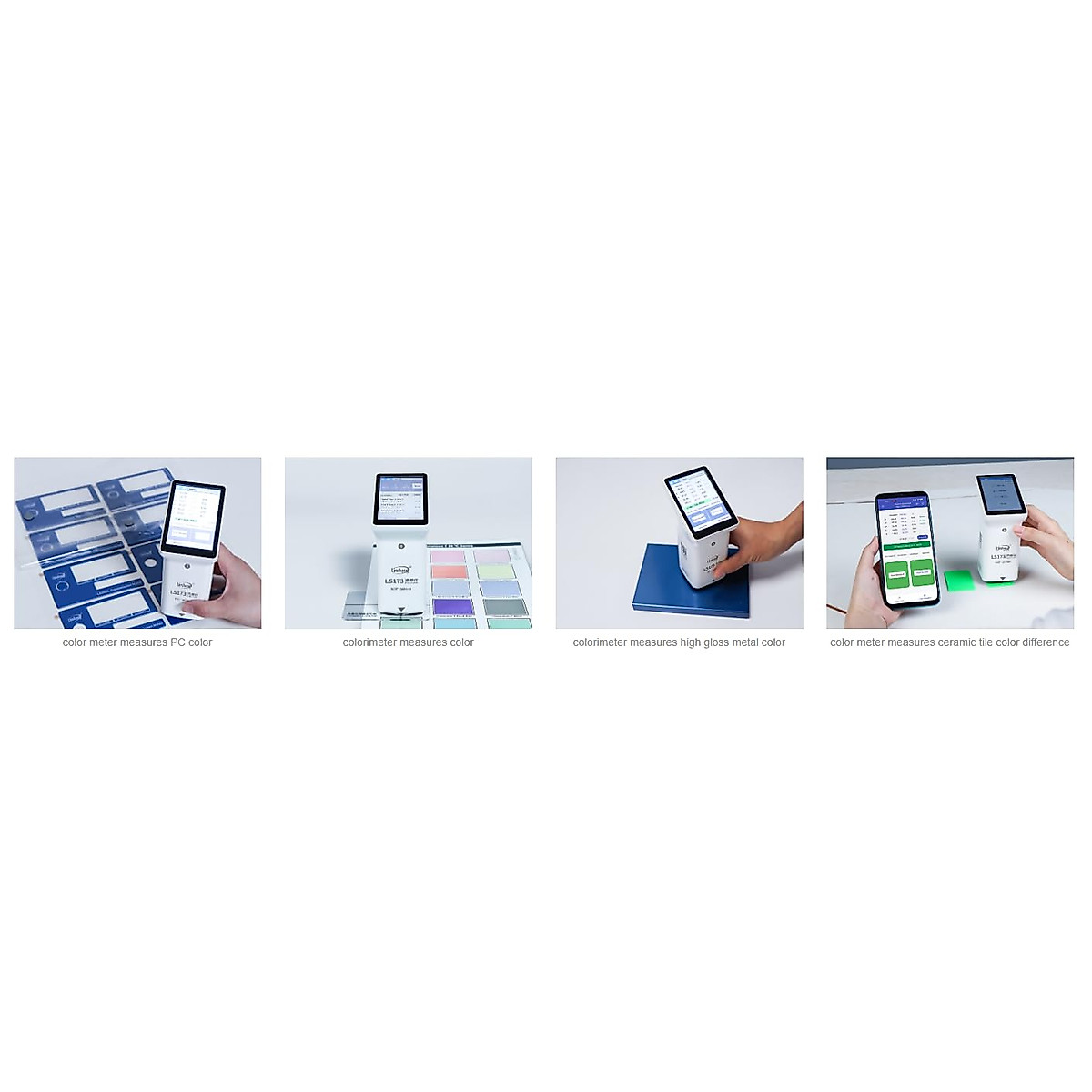 MeterTo Touch Screen Colorimeter LS173 Portable Color Meter Analyzer, Aperture: 8mm, D/8, CIE Lab, Luv, LCh, Yxy, CMYK, RGB, Hex, USB Software