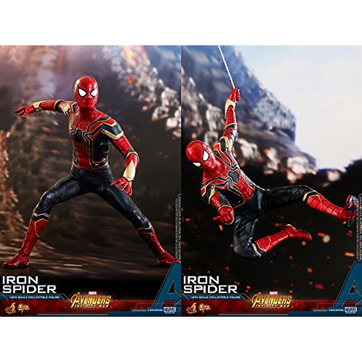 Hot Toys Marvel Avengers Infinity War Spider-Man Iron Spider Suit 1/6 Scale 12" Action Figure