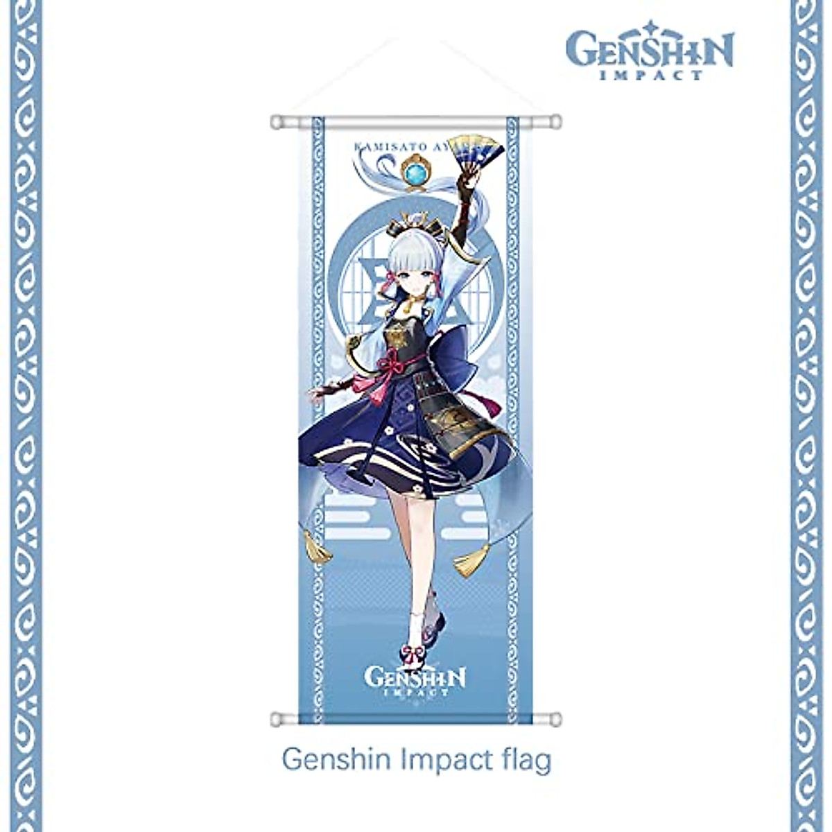 LimuToy Genshin Impact Box - Including Genshin Impact Figure Blind Box, Canvas Tote Bag,Flag, Stand Figure,Mouse pad,Keychain, Weapon,Bracelet, Stickers Pack,TCG Cards,Brooch (Ayaka)