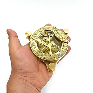 5" Sundial Compass Solid Brass Sun Dial