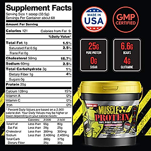 Colossal Labs Muscle Protein Whey Powder [5 lbs/Pack of 1]–Strawberry Protein Powder, Cold Filtered, 25g Pure Protein, 6.6g BCAAs (Packaging May Vary)