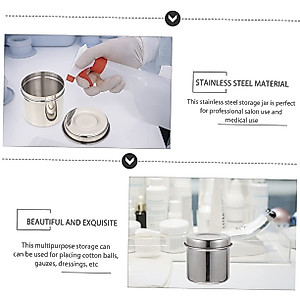 Beatifufu Stainless Steel Dressing Storage Bottle with Lid Practical Unguent and Gauze Holder for Hospital Home and Kitchen Organization