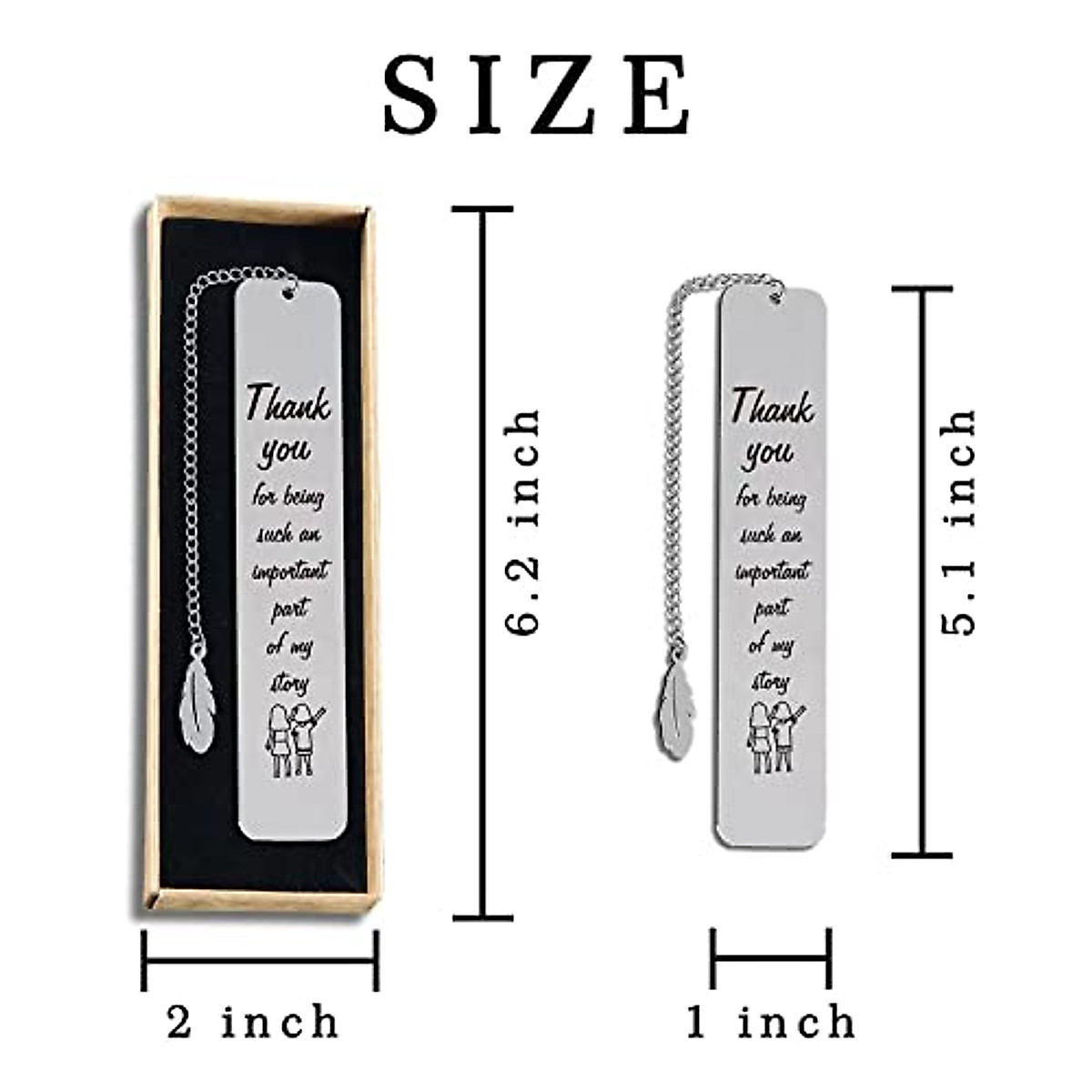 Appreciation Gifts for Teachers Mentor Teaching Assistant Boss Book Lovers Readers Thank You for Being Such an Important Part of My Story Metal Bookmarks Appreciation Week Graduations