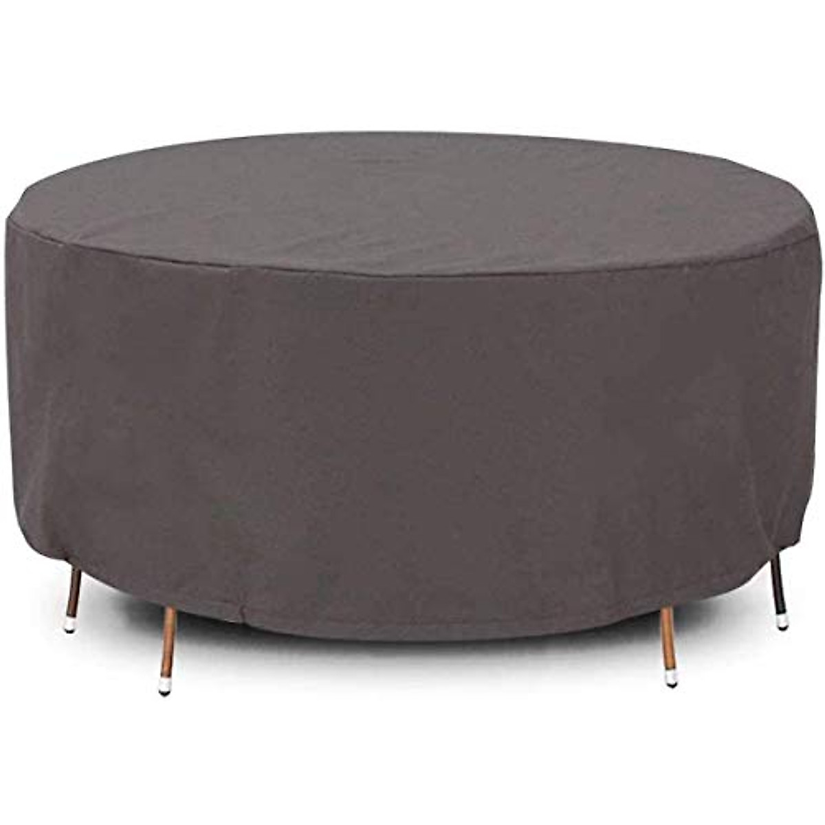 Round Garden Furniture Covers, 112" DIAx43 H Patio Furniture Covers, Large Table and Chair Covers Outdoor Waterproof Windproof Anti-UV, Drawstring with Hem
