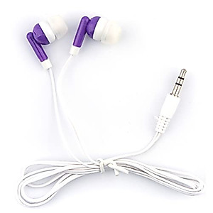 Wjjitan Bulk Earbuds Headphones 100 Pack Multi Colored for Kids, Classroom Students School Wholesale Earbuds Earphones for Children Teachers Adults Teens Individually Bagged（100Mixed）