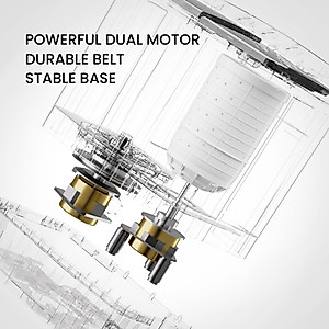 BANGSON Portable Washing Machine, Mini Twin Tub Washer and Dryer Combo with 17.6 lbs Large Capacity, Portable Washer for Apartment, Dorm, RV, Camping, Home, 25.6x14.2x28.8 inches, White & Blue