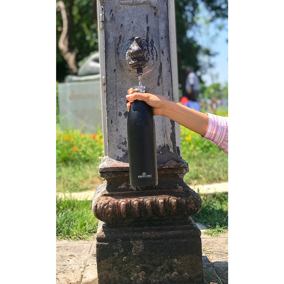 Stainless Steel Water Bottle – 25 oz Vacuum Insulated Double Wall with Screw Lid/Leak Proof Thermal Travel Sports Flask Coffee Canteen - 25 oz, Black