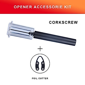Tyzine Wine Air Pressure Pump Bottle Opener Set With Foil Cutter,Simple Wine Pump Cork Remover Corkscrew,Efficient Corkscrew Bottle Opener,Easy Screw Out Tool,Great For Wine Lovers,Perfect Wine Gift.
