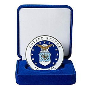 Blue Velvet 50mm Challenge Coin Presentation Display Box