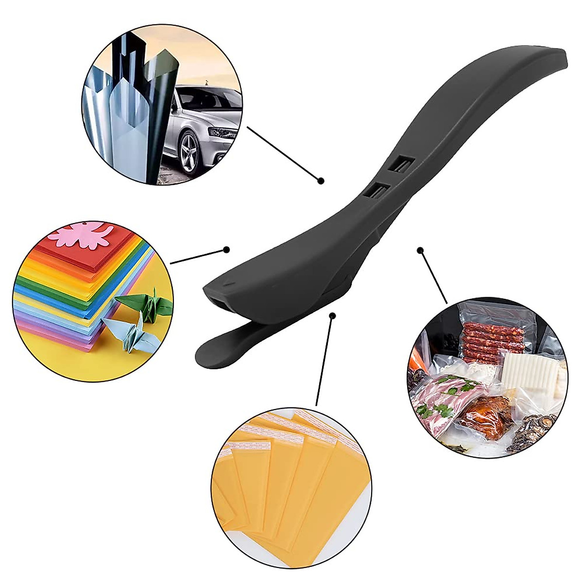 EHDIS Wrapping Paper Cutter Backpaper Slitter Film Cutting Tool Gift Wrap Cutter Carbon Film Vinyl Wrap Cutting Knife for Adhesive Vinyl,Craft Paper,Photo,Scrapbooking (2, Black)