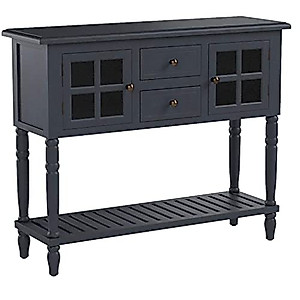 Decor Therapy Morgan Two Door Console Table, Antique Navy